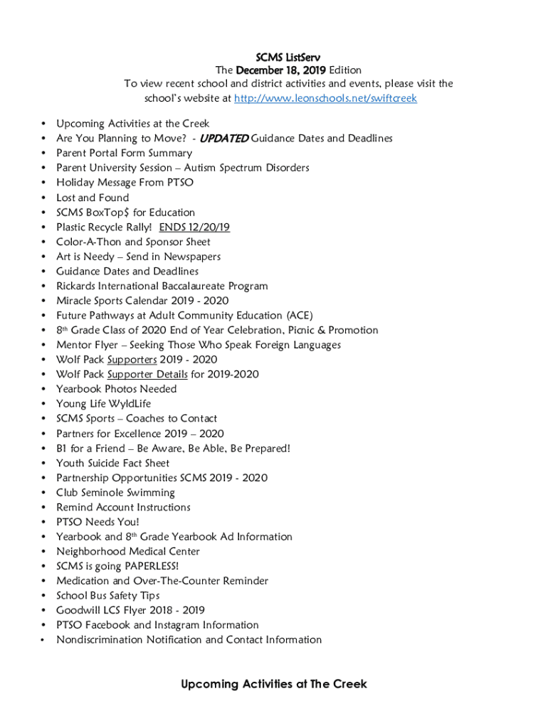 Fillable Online - UPDATED Guidance Dates and Deadlines Fax Email Print ...