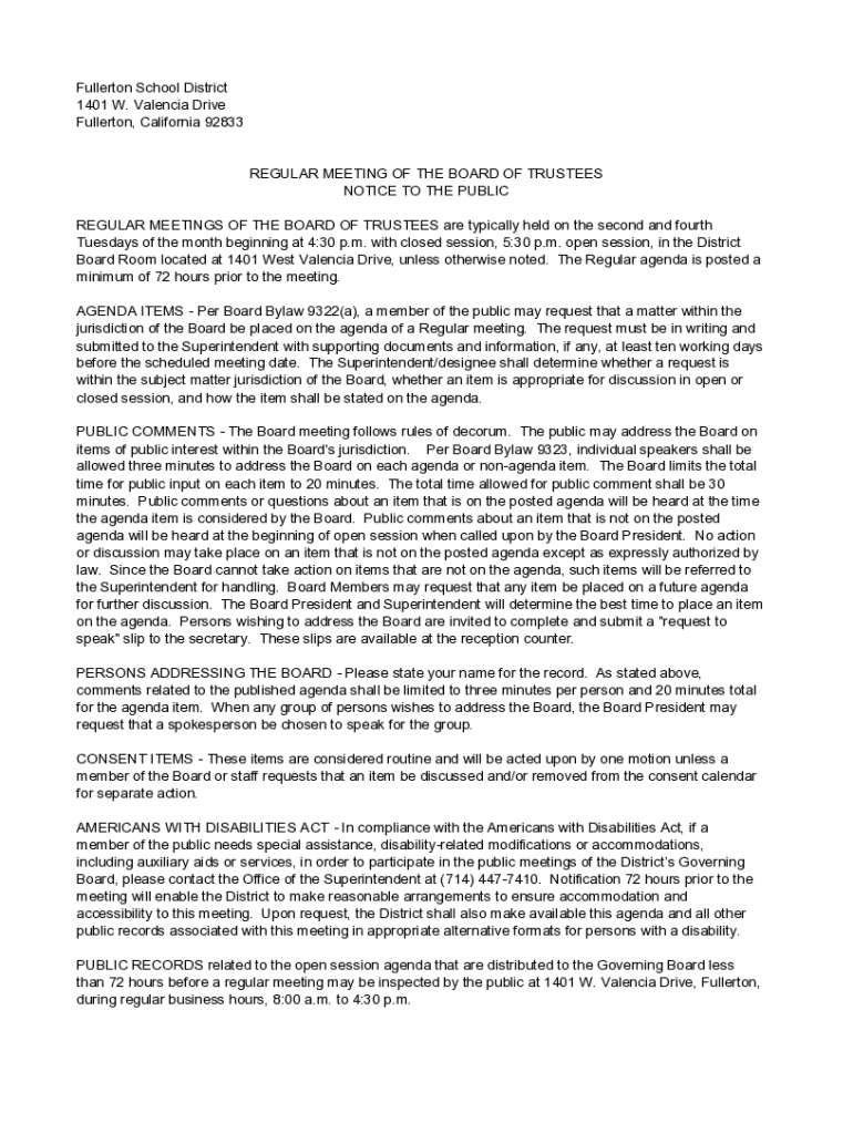 Fillable Online Fillable Online Fullerton School District 1401 W. Valencia ... Fax Email Print ...