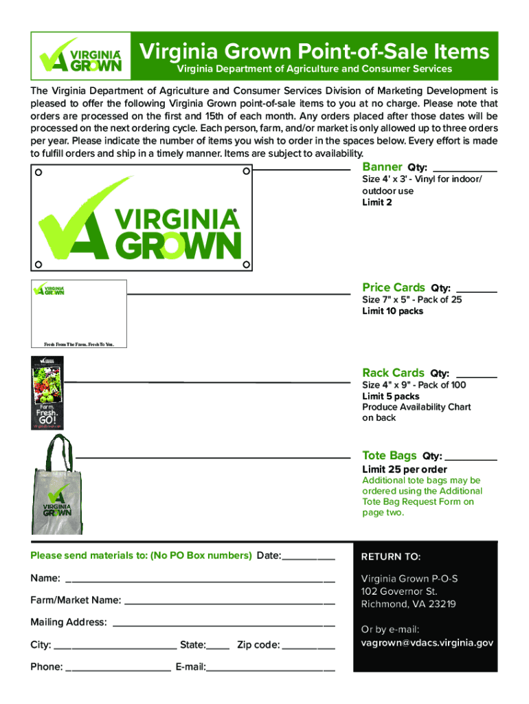 Fillable Online Virginia Grown Point-of-Sale Order Form - cloudfront ...