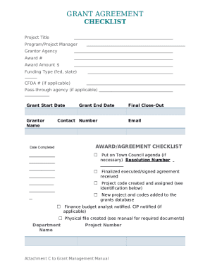 20201228 Grant Agreement Checklist (00073813).DOCX. wdNOSTAMP Doc ...