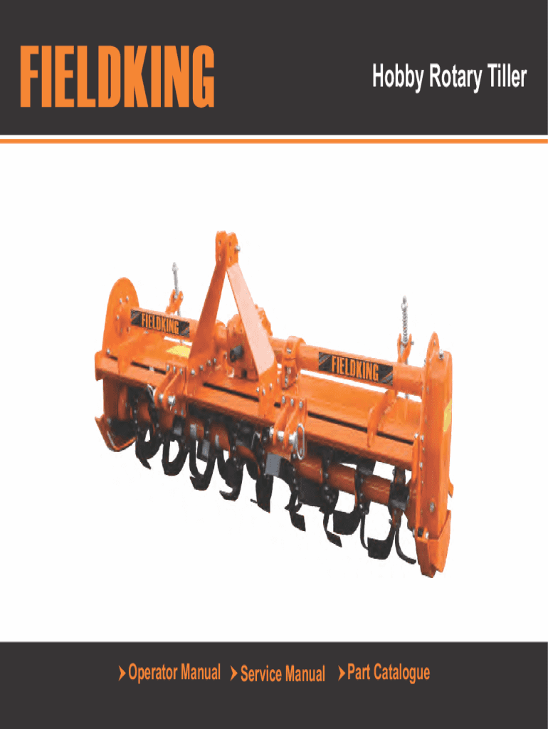 Fillable Online Model RTS Rotary Tiller Operator's Manual Fax Email ...