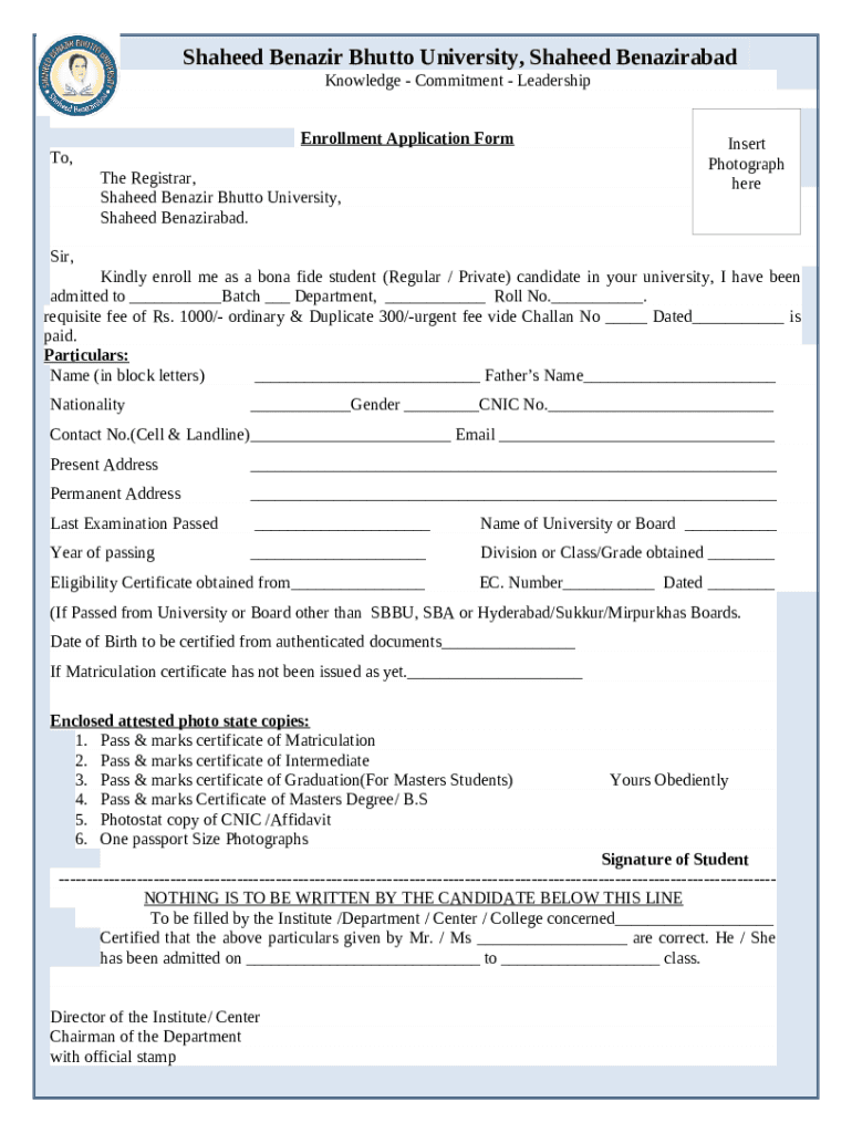 Online Enrollment SBBU,SBA Application . ... - sbbusba edu Doc Template ...