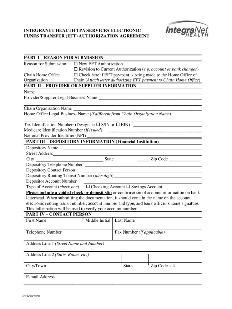 Fillable Online integranet health tpa services electronic Fax Email ...