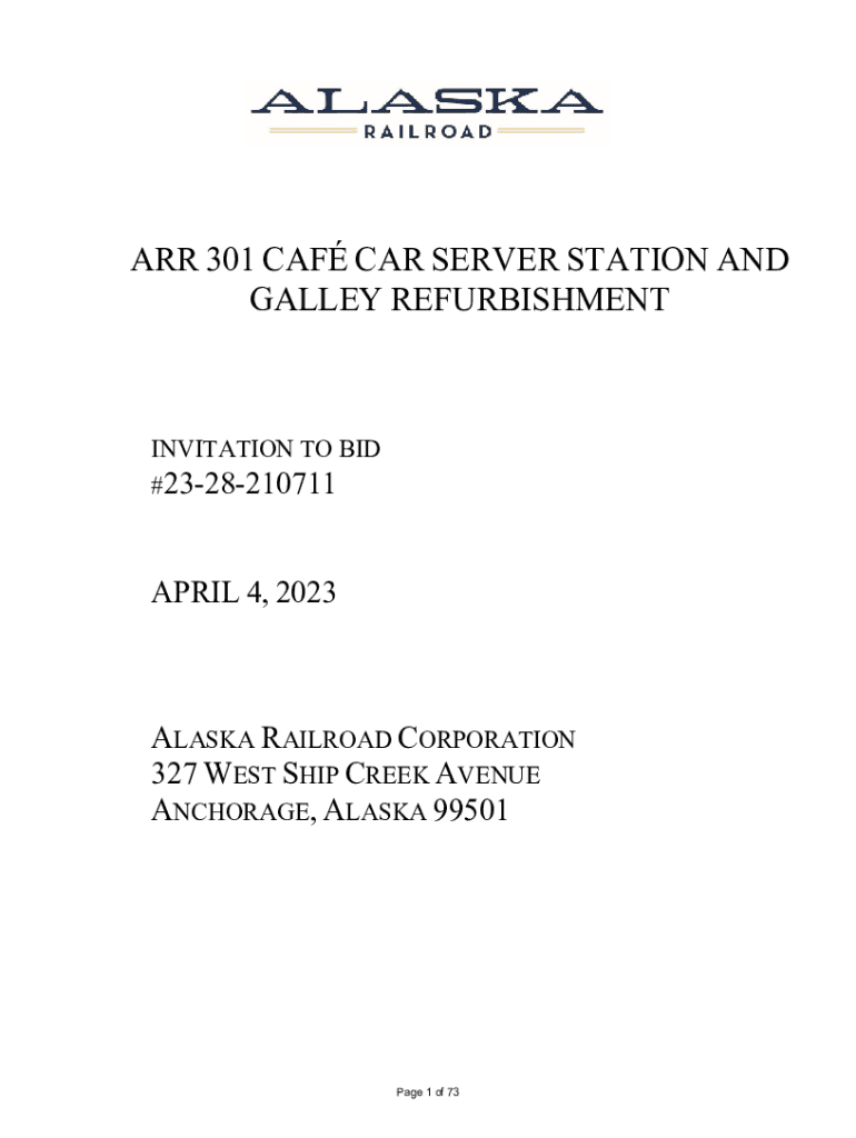 Fillable Online ITB 23-28-210711 ARR 301 CAF CAR SERVER STATION AND ...