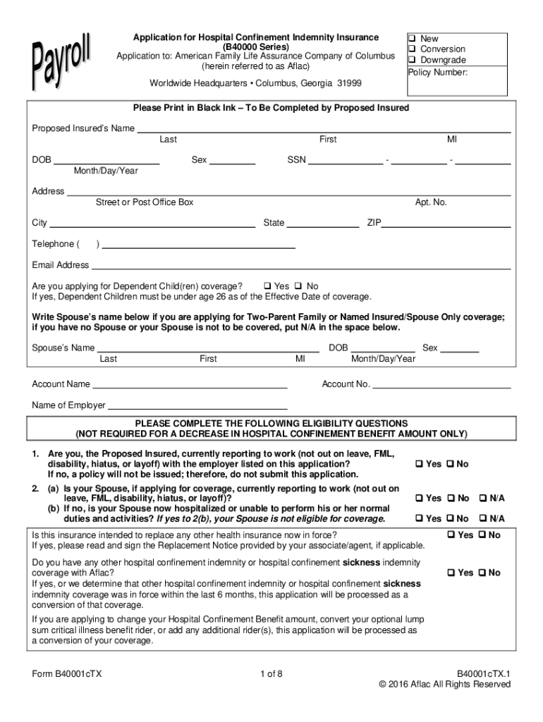 Fillable Online Hospital indemnity plans help take the sting out of ...