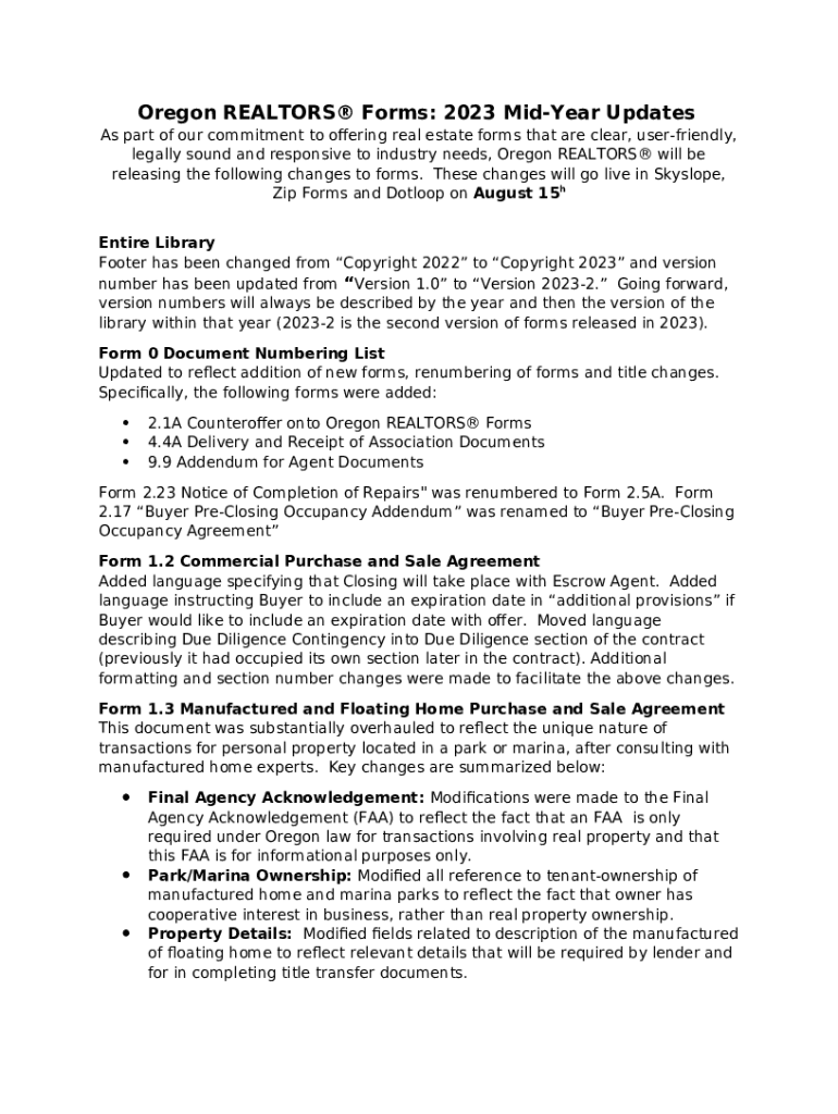 Oregon REALTORS s: Home Doc Template | pdfFiller