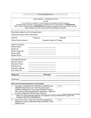 Fillable Online Federal Employee Program (FEP) medical authorizations ...