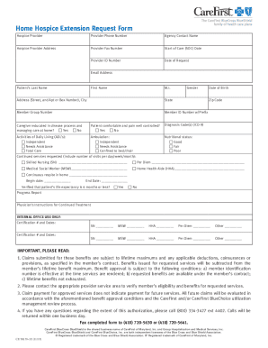 Fillable Online Home Hospice Extension Request Form. Home Hospice Extension Request Form Fax ...