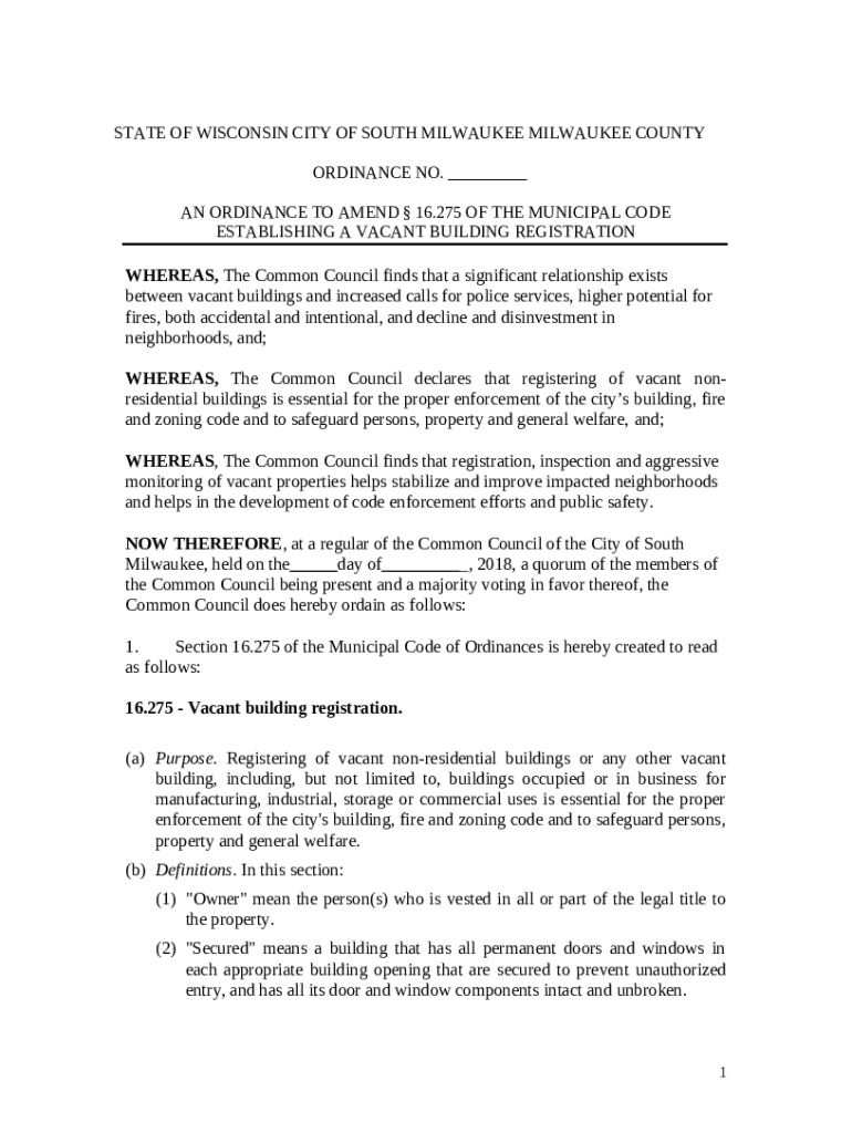 Building Code - City of South Milwaukee, WI - eCode360 Doc Template ...
