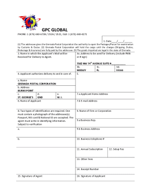 Fillable Online GPC Global Agreement Fax Email Print - pdfFiller