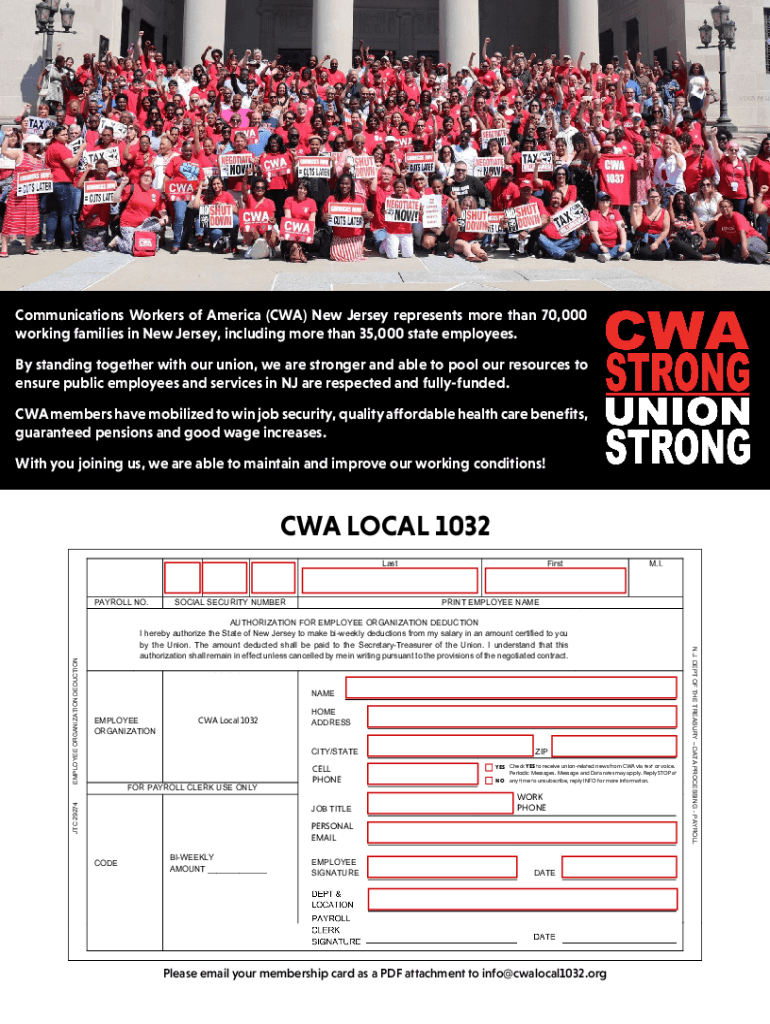 Fillable Online CWA reaches agreement with state, says contract offers ...
