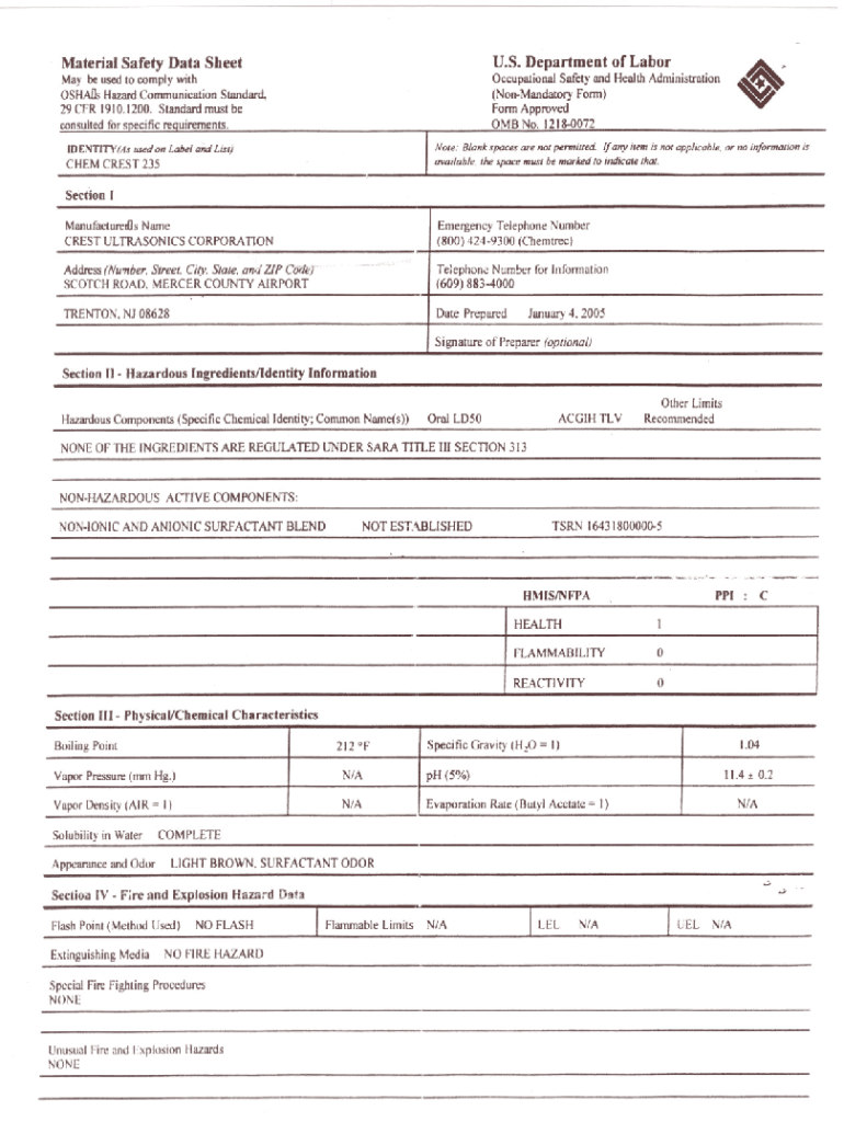 Fillable Online Crest Ultrasonics: Industrial Ultrasonic Cleaning ...