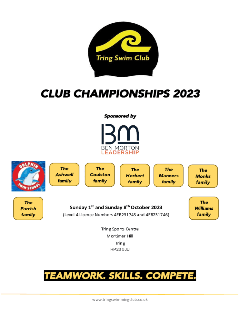 Fillable Online Kettering Amateur Swimming Club Fax Email Print - pdfFiller