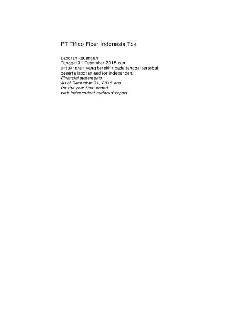 Fillable Online PT Tifico Fiber Indonesia Tbk Fax Email Print - pdfFiller