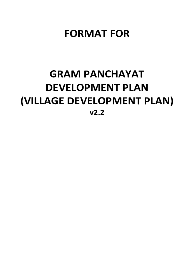 Fillable Online Guidelines for Gram Panchayat Development Plan Fax ...