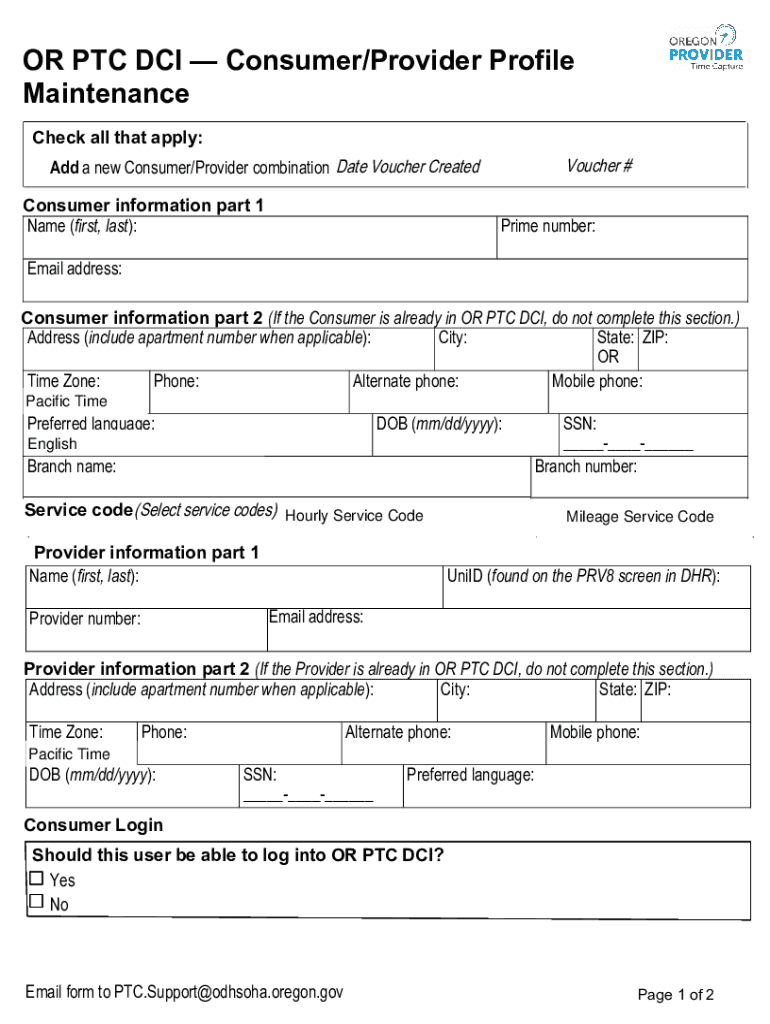 Fillable Online Oregon Provider Time Capture Support Guide Overview Fax ...