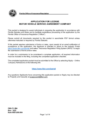 Fillable Online Motor Vehicle Service Agreement Overview Fax Email Print - pdfFiller