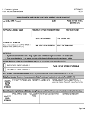 Fillable Online US Department of Agriculture NRCS-CPA-1278 Natural ...