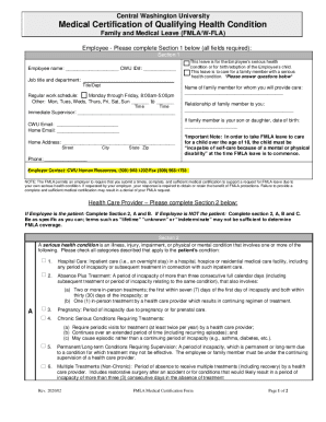 Fillable Online Family & Medical Leave Request and Medical ...