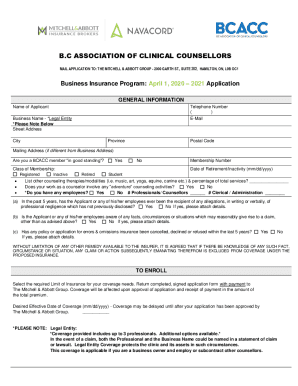 Fillable Online Mail application to: BCACC Head ... Fax Email Print ...