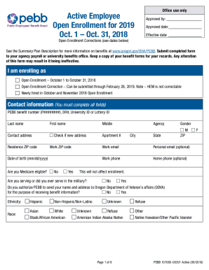 Fillable Online Open enrollment - PEBA - SC.GOV Fax Email Print - pdfFiller