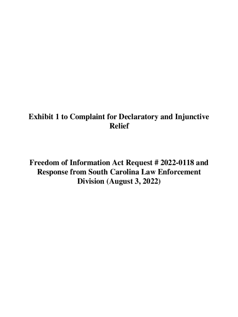 Fillable Online ACLU v. Department of Justice: Complaint for Injunctive ...