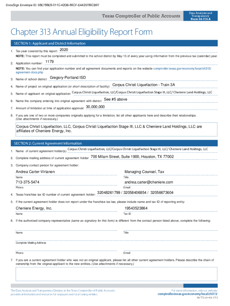 Fillable Online Corpus Christi Liquefaction - Train 3A Fax Email Print ...