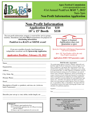 Fillable Online Non-Profit Application 2022.pub Fax Email Print - pdfFiller