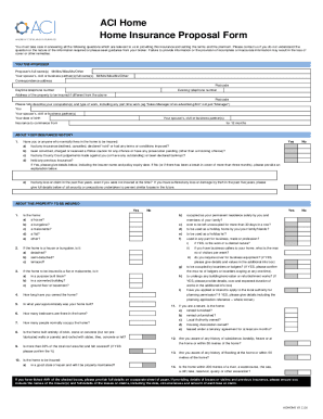 Fillable Online Residential Let Insurance proposal form Fax Email Print ...