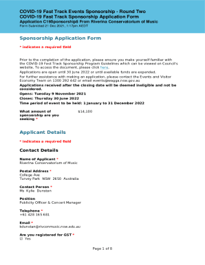 Fillable Online FOM Community Sponsor Form Fax Email Print - pdfFiller