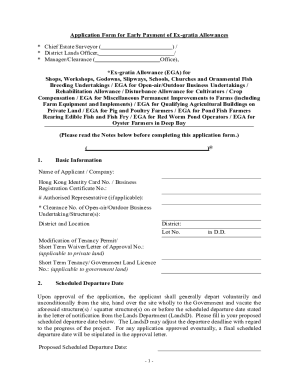 Fillable Online Application Form for Early Payment of Ex-gratia ...
