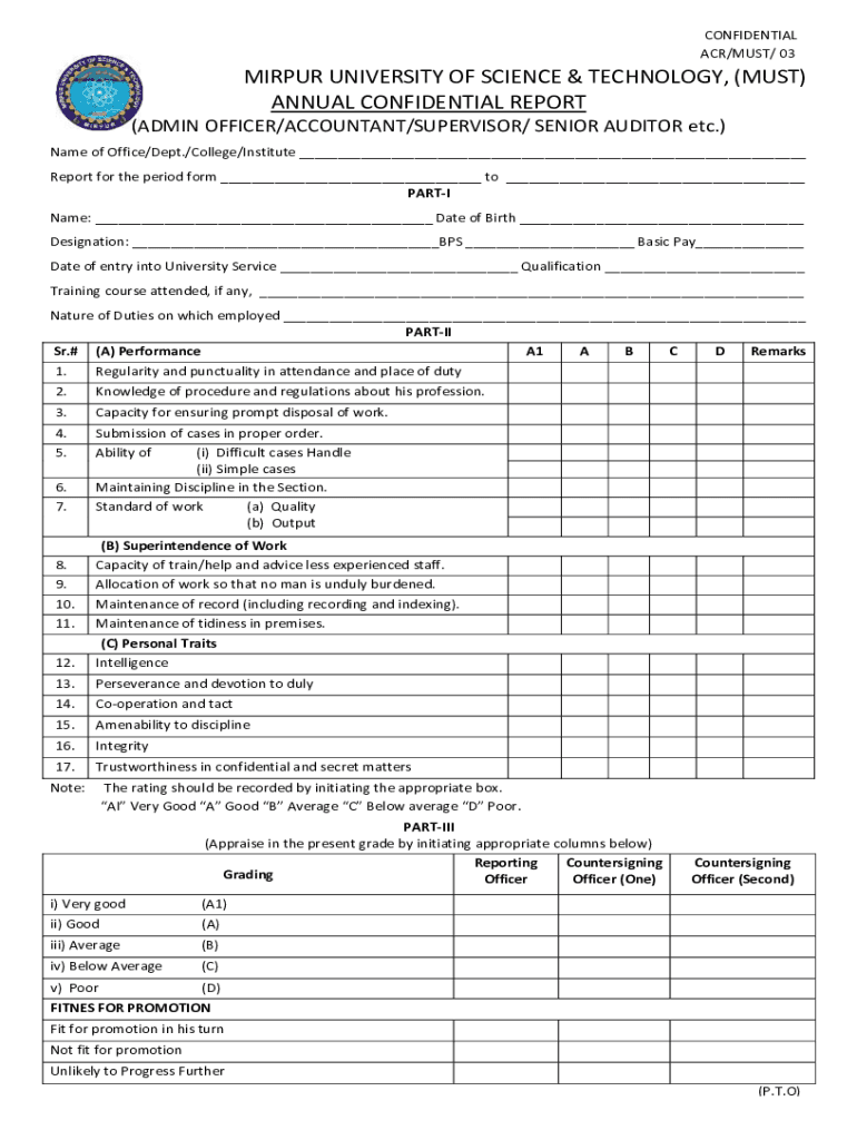 Fillable Online must edu Is the Annual Confidential Report system ...