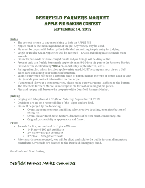 Fillable Online Blue Ribbon Apple Pie Baking Contest Rules Fax Email ...