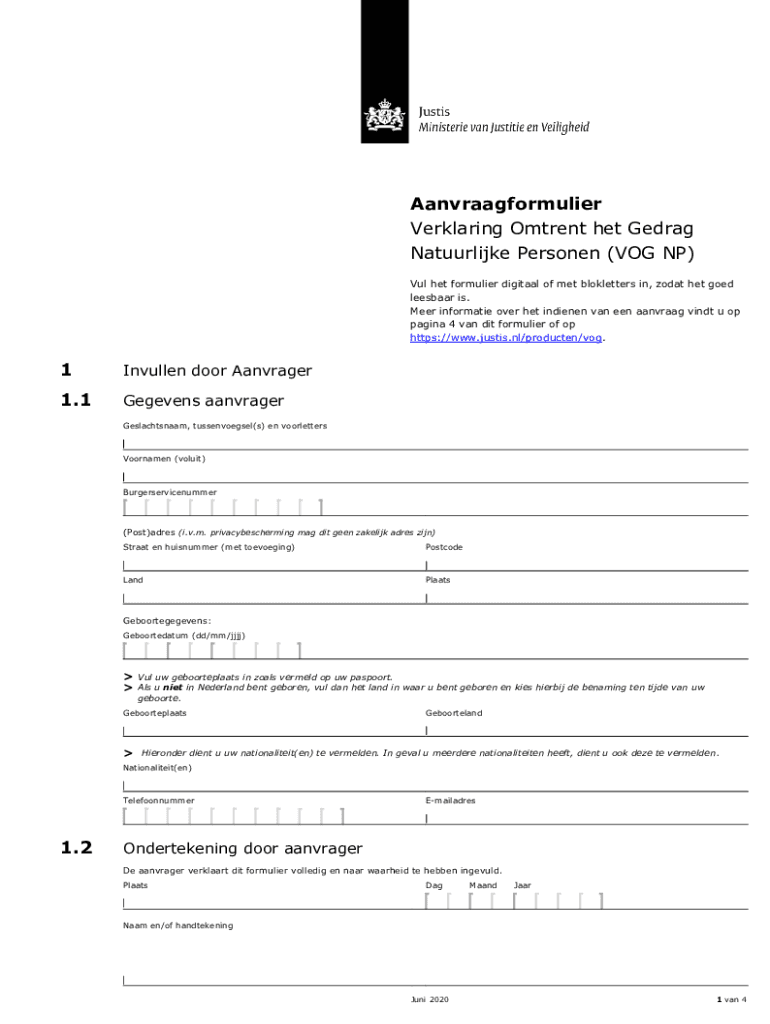 Invulbaar Online Machtigingsformulier - Verklaring Omtrent het Gedrag ...