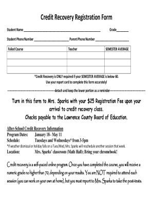 Fillable Online Does credit recovery in high school replace your low ...