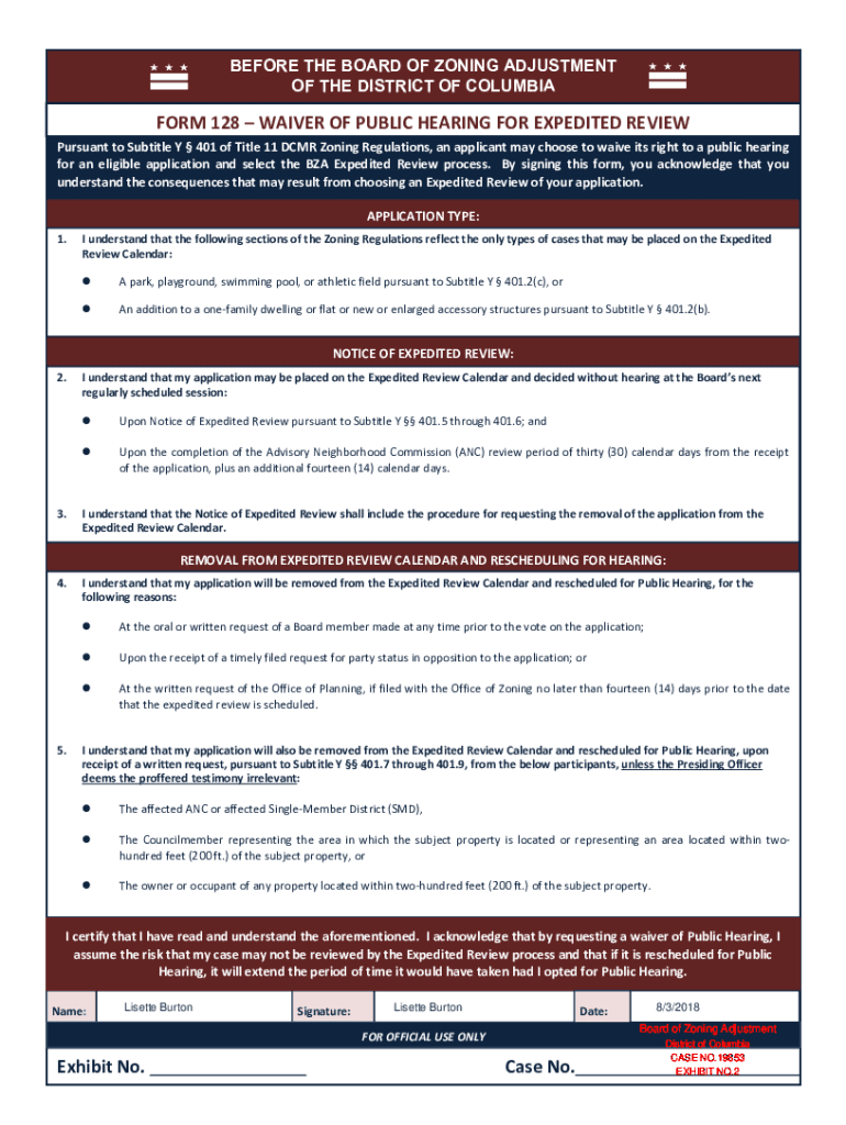 Fillable Online Form 128 - Waiver Fax Email Print - pdfFiller