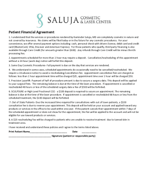 Fillable Online Patient Financial Agreement - PatientPop Fax Email ...
