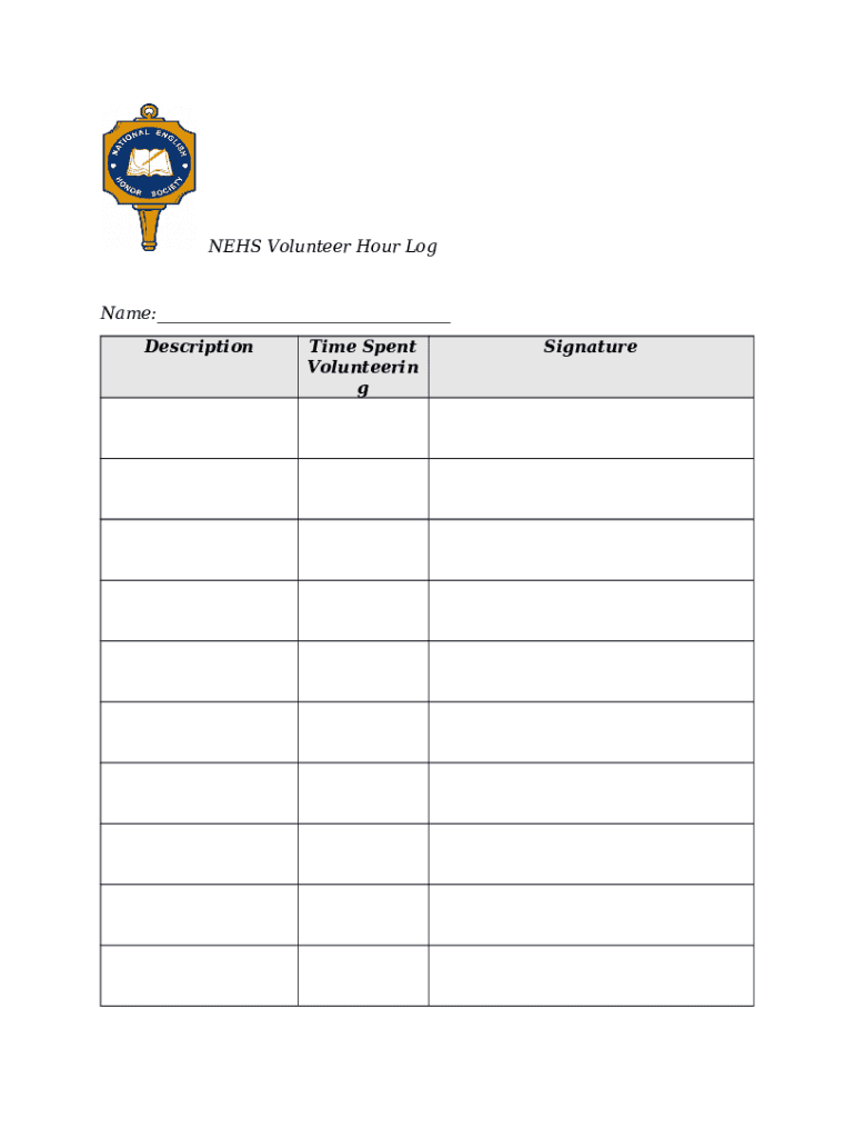 Volunteer / Copy of Community Service Record Doc Template | pdfFiller