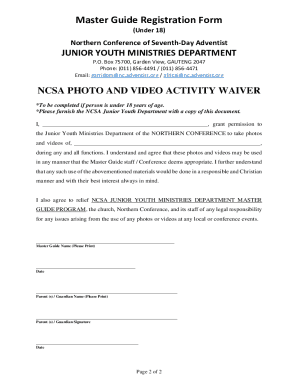 Fillable Online NCSA Junior Youth Fax Email Print - pdfFiller