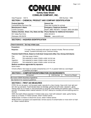 Fillable Online I need SDS for this product. Do you have an SDS sheet ...