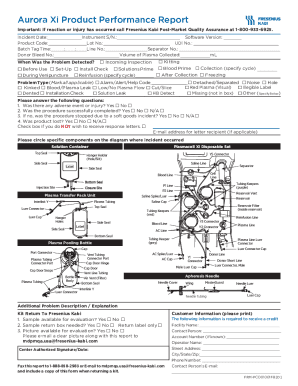 Fillable Online Aurora Xi Product Performance Report Fax Email Print - pdfFiller
