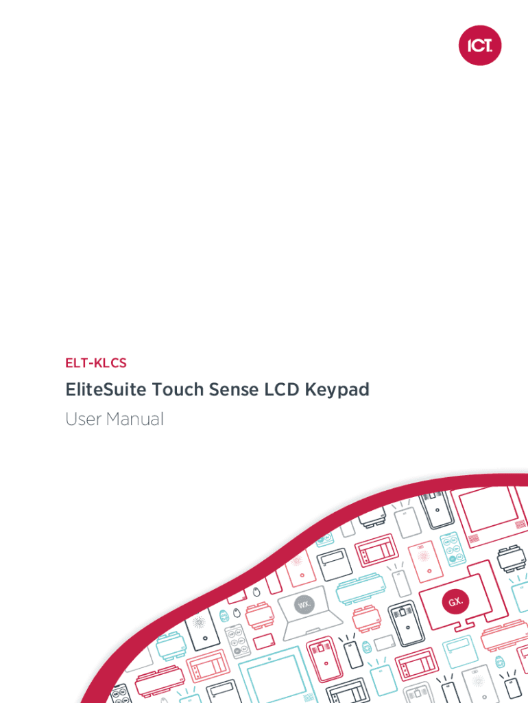 Fillable Online EliteSuite Touch Sense LCD Keypad User Manual Fax Email ...