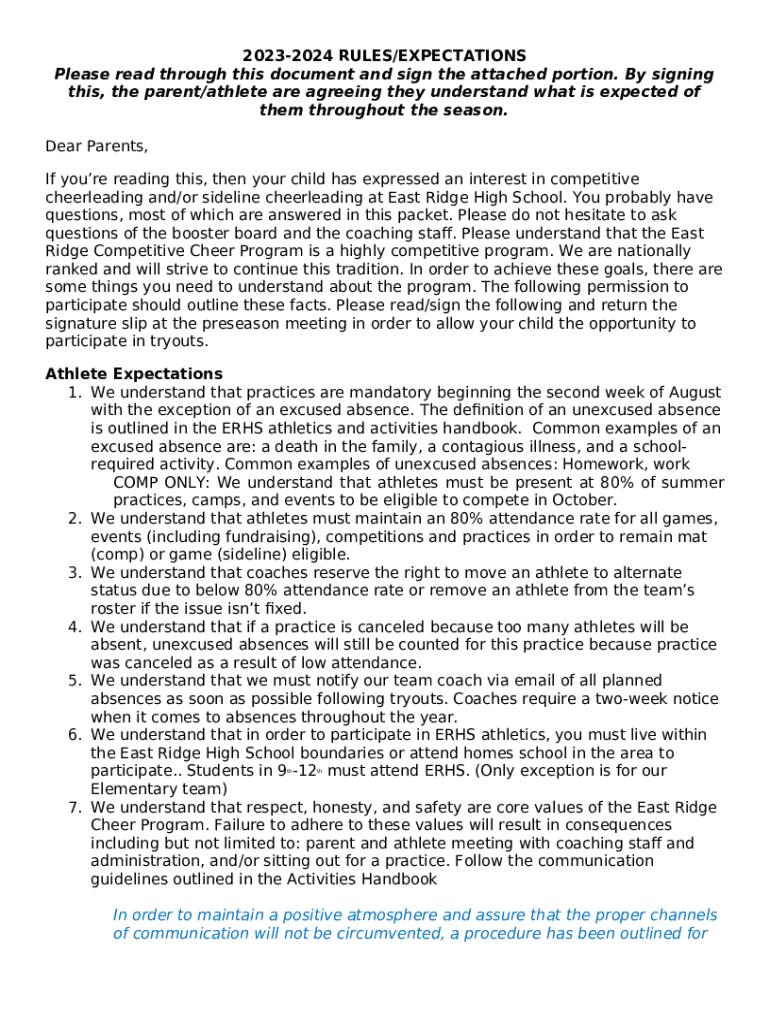 2023-24 WCPSS High School Athletic Participation Doc Template | pdfFiller
