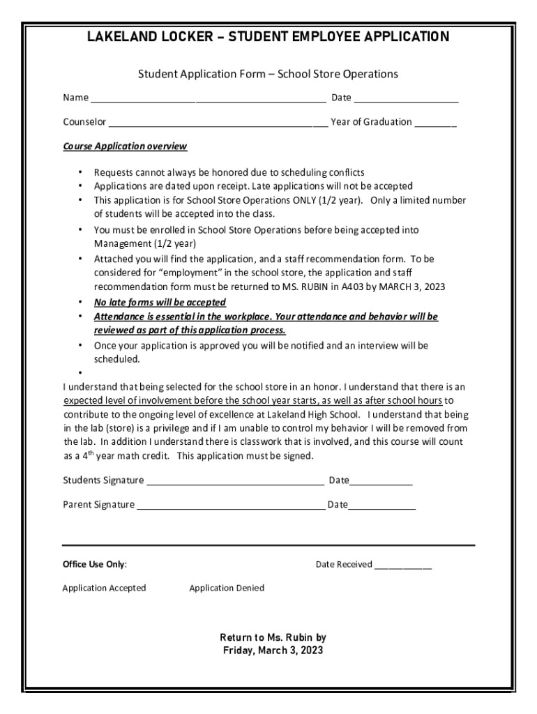 Fillable Online LAKELAND LOCKERSTUDENT EMPLOYEE ... Fax Email Print - pdfFiller