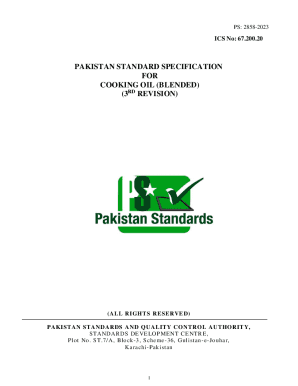 Fillable Online Pakistan Standards & Quality Control Authority ...