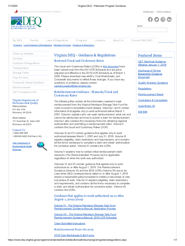 Fillable Online Virginia DEQ Fax Email Print - pdfFiller