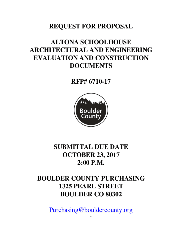 Fillable Online Request for Proposal Architectural & Engineering ...