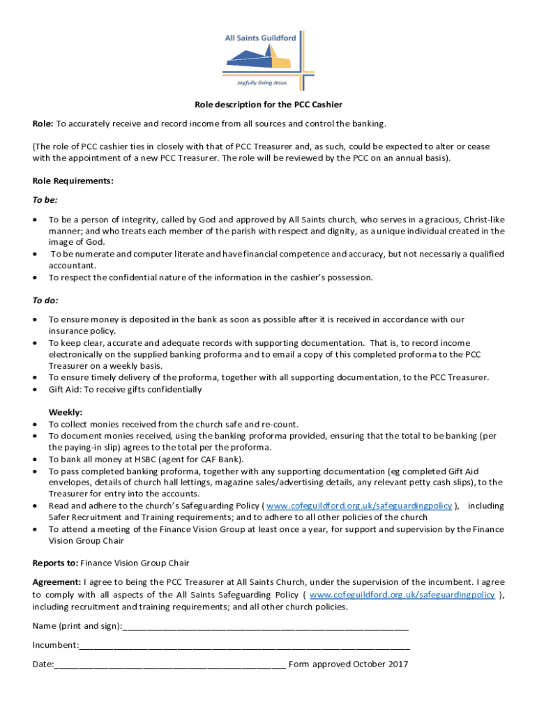 Fillable Online Cashier/Business OfficePeople Strategy, Equity, and ...