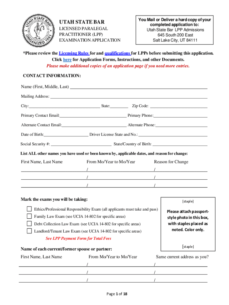 Fillable Online Utah rule allows practice of law without supervision of ...