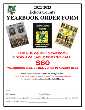 Fillable Online YEARBOOK ORDER FORM - Connect Suite Fax Email Print ...